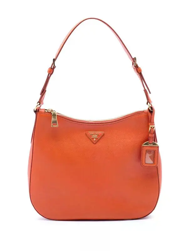 Prada Saffiano Lux Shoulder Bag - Orange