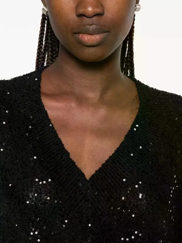 Brunello Cucinelli Embellished V-neck Sweater