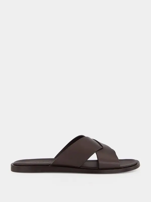 Orlebar Brown Muro Leather Sandals - Brown