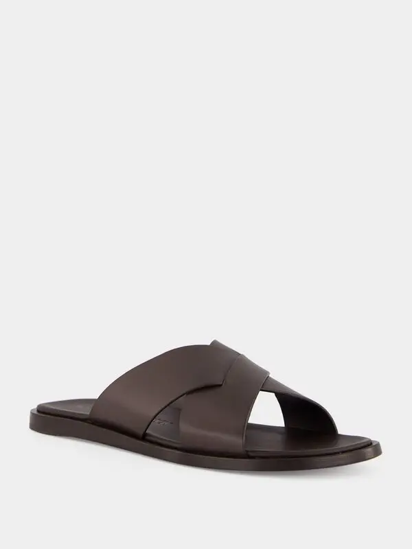 Orlebar Brown Muro Leather Sandals - Brown