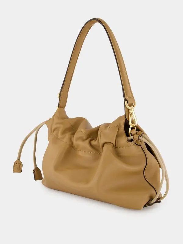 Fendi Mamma Baguette Medium Bag In Nappa Leather - Beige