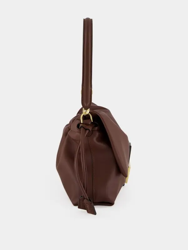 Fendi Nappa Leather Mamma Baguette Bag - Brown