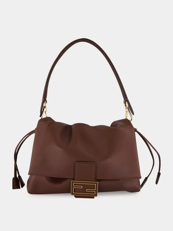 Fendi Nappa Leather Mamma Baguette Bag - Brown
