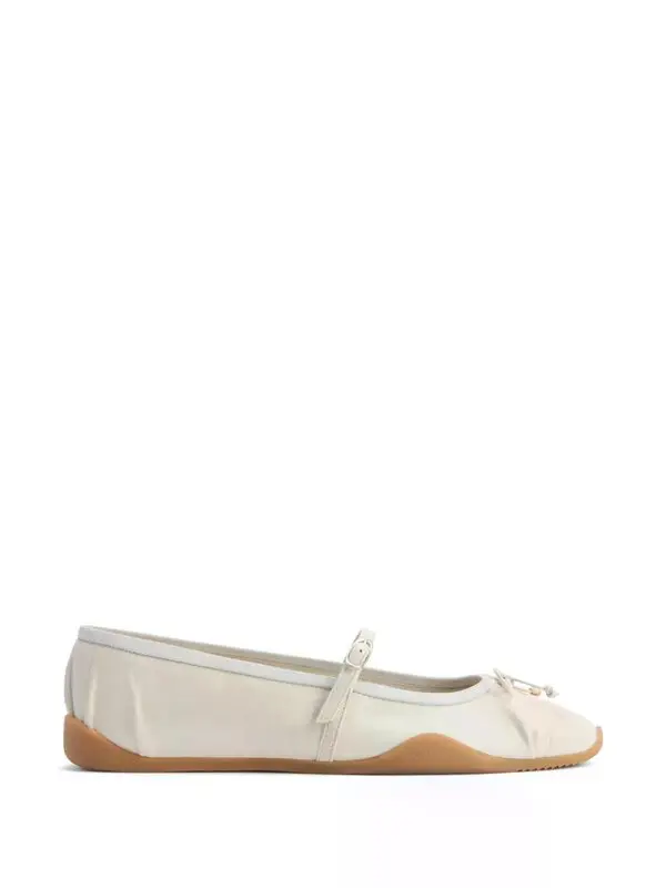 GIUSEPPE ZANOTTI Leather Mary Jane Bow Strap Ballet Flats