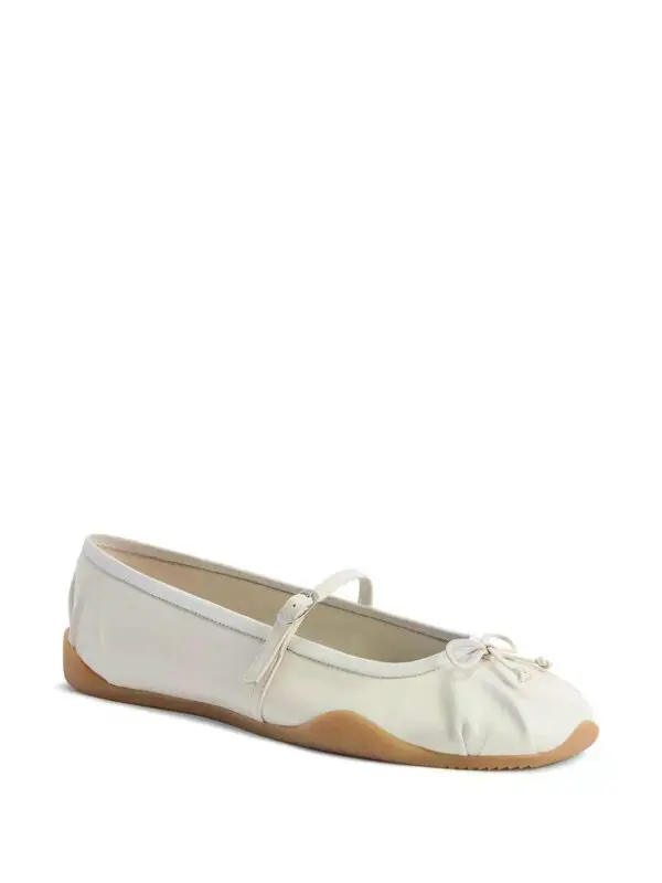 GIUSEPPE ZANOTTI Leather Mary Jane Bow Strap Ballet Flats