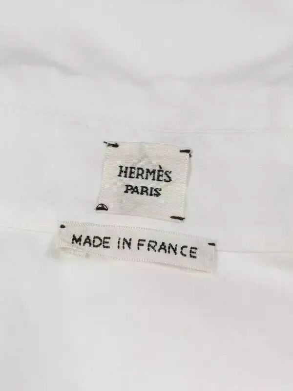 Hermès Cotton Sleeveless Shirt Dress With Embroidered Detail