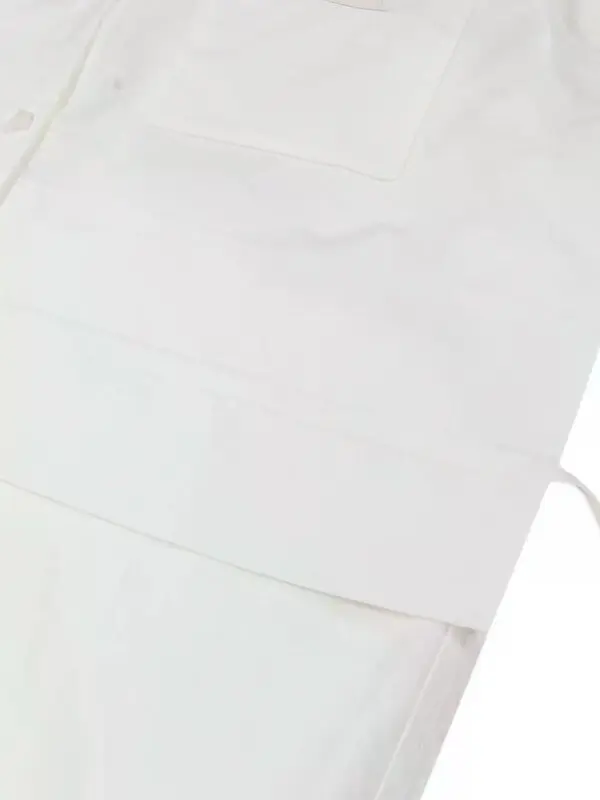 Hermès Cotton Sleeveless Shirt Dress With Embroidered Detail