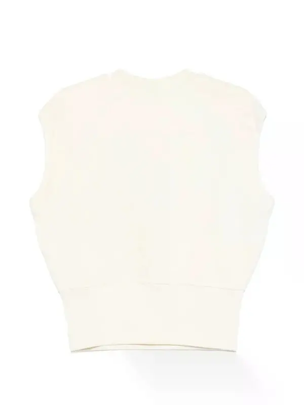 Closed Ribbed-trim Vest