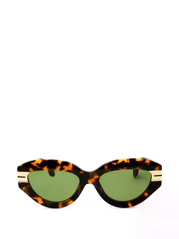 Palm Angels Tortoiseshell Effect Cat-eye Sunglasses - Brown