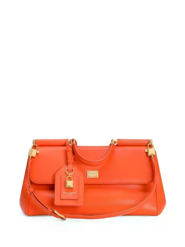 Dolce & Gabbana Medium My Sicily Handbag In Plongé Lux Calfskin - Orange