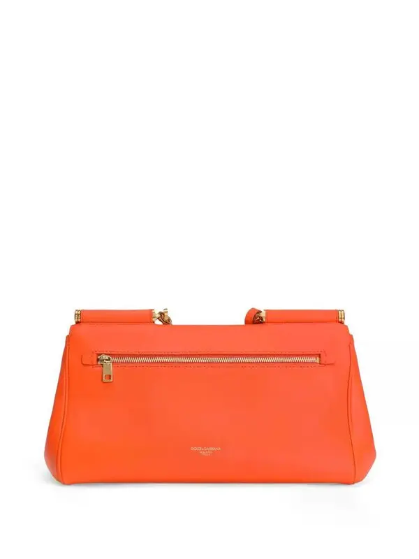 Dolce & Gabbana Medium My Sicily Handbag In Plongé Lux Calfskin - Orange