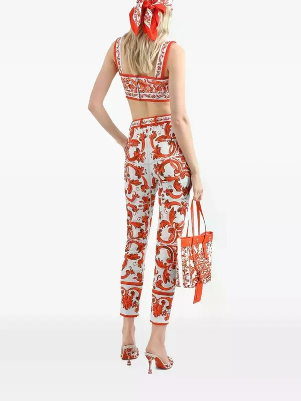 Dolce & Gabbana Majolica-print Bra Top