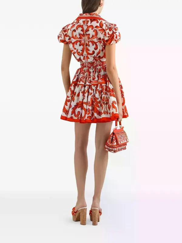 Dolce & Gabbana Majolica-print Short-sleeve Shirt