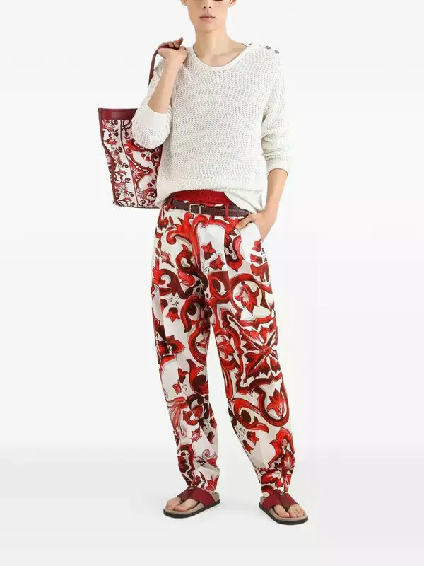 Dolce & Gabbana Silk And Cotton Crochet Pullover