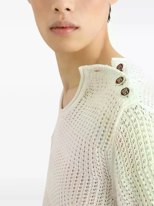 Dolce & Gabbana Silk And Cotton Crochet Pullover