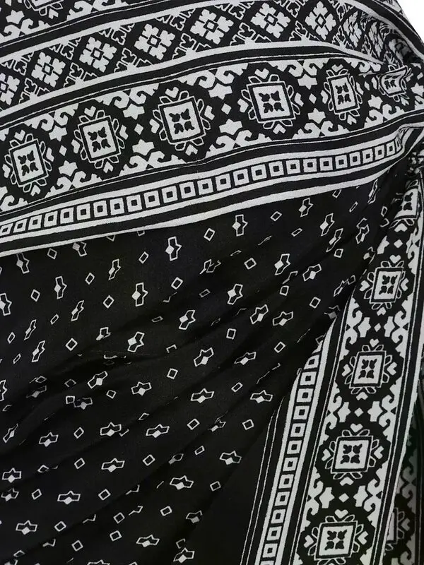 Ermanno Scervino Strapless Geometric Print Maxi Dress