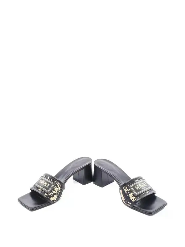 Versace Logo Fabric Sandals