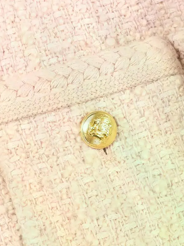 Celine 2010s Collarless Tweed Jacket
