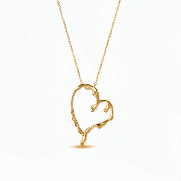 ISKRA Melting Heart Necklace In 14k - Gold