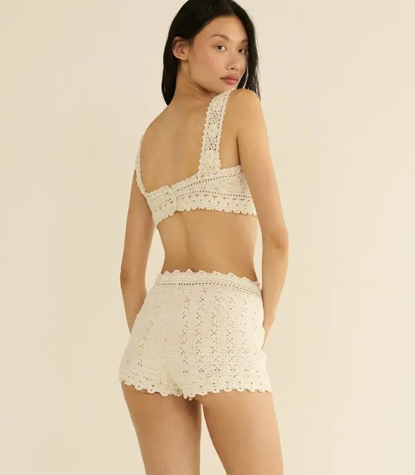 DÔEN Vista Hand-crocheted Pima Cotton Shorts