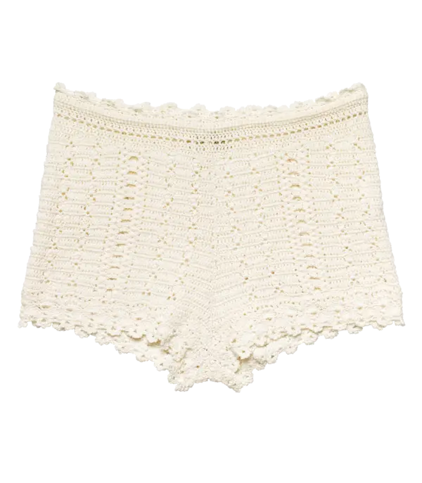DÔEN Vista Hand-crocheted Pima Cotton Shorts