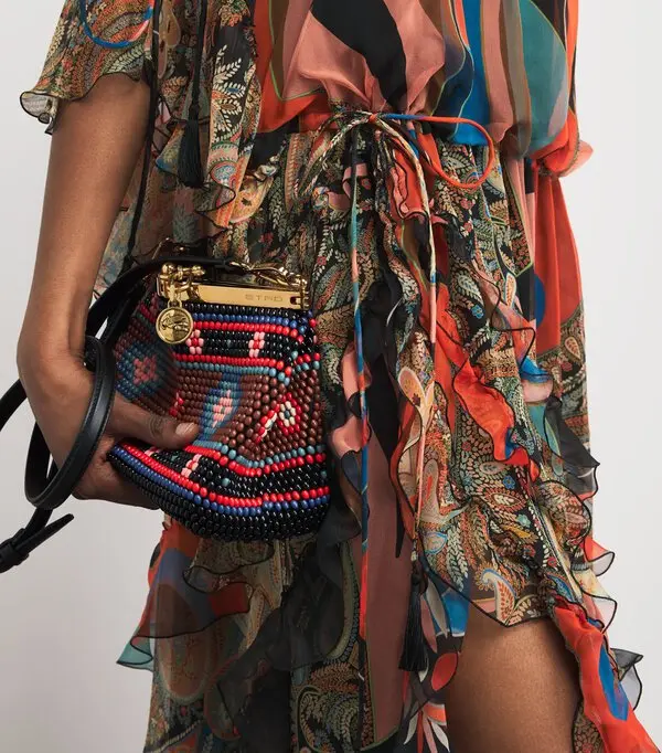 Etro Silk Ruffled Paisley Maxi Dress