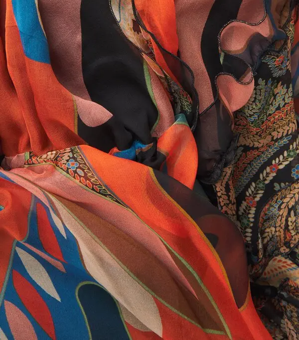 Etro Silk Ruffled Paisley Maxi Dress