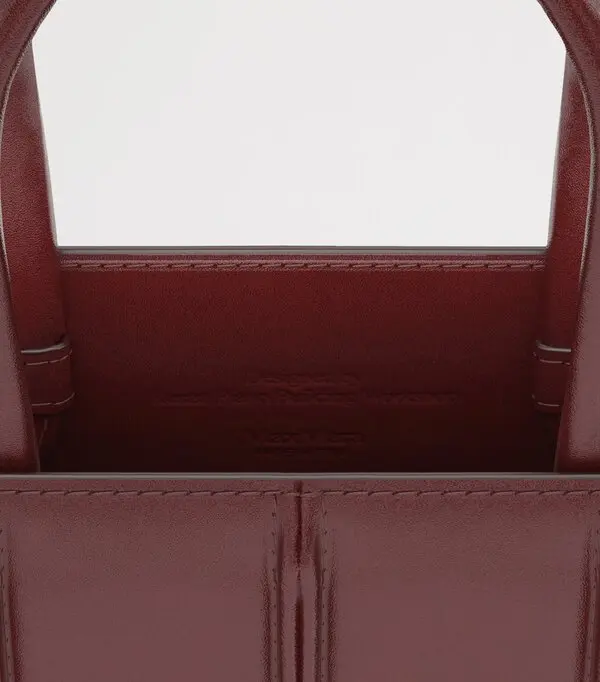 Max Mara Micro Quilted Whitney Top Handle Bag - Red