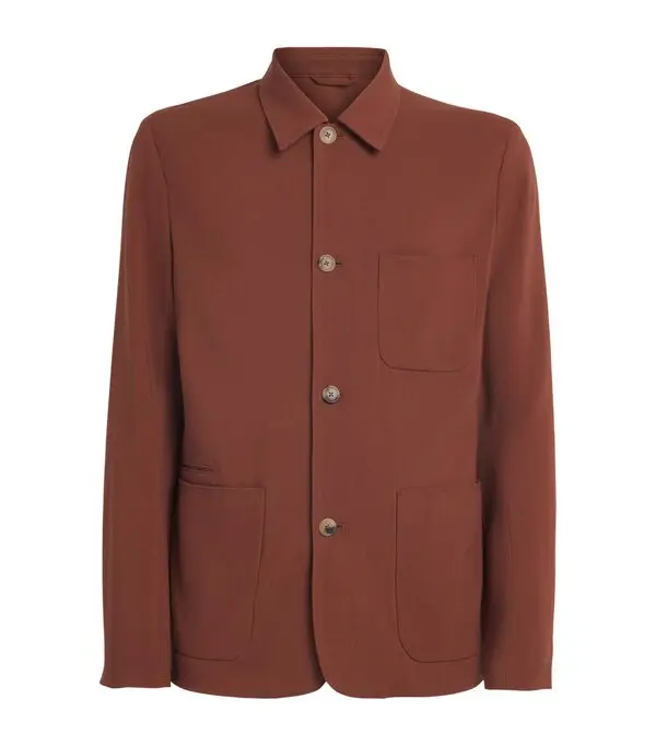 Paul Smith Wool Overshirt - Red