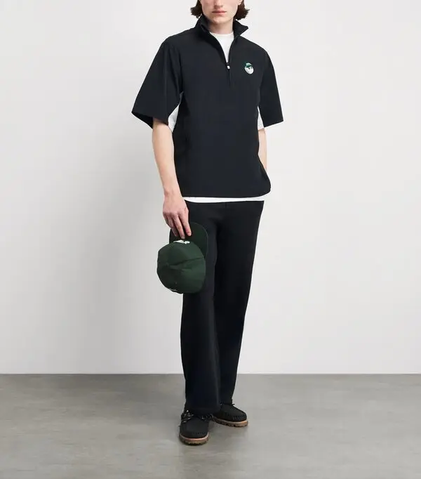 MALBON Pine Quarter-zip Windshirt - Black