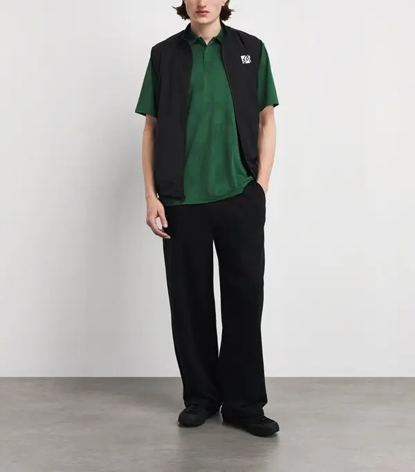 MALBON Performance Mesh Polo Shirt - Green