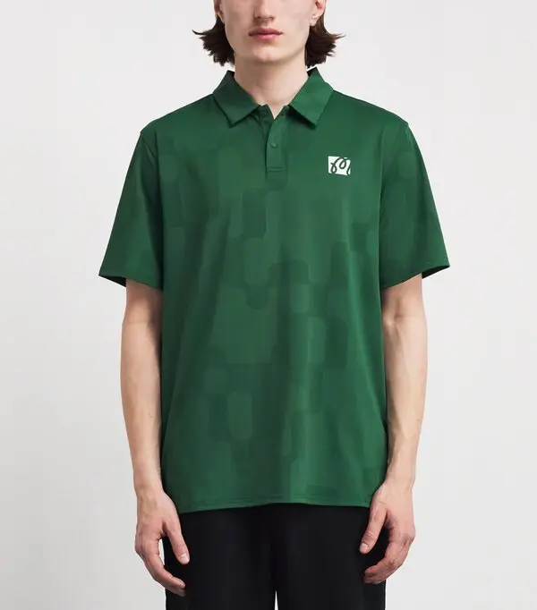MALBON Performance Mesh Polo Shirt - Green