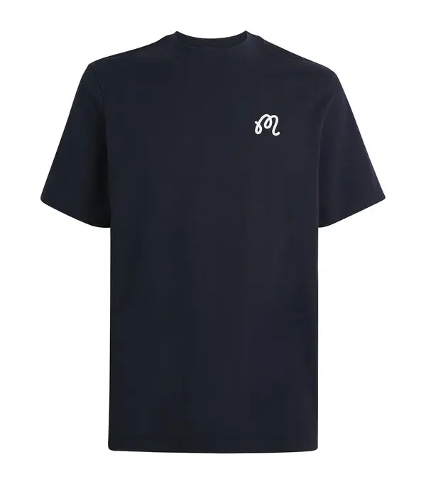MALBON Cotton Bermuda Origin T-shirt - Navy