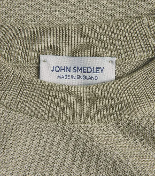 John Smedley Merino Wool Textured Crew Neck Sweater