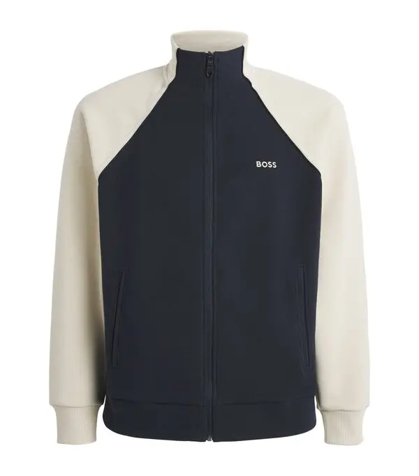 BOSS Cotton-blend Zip-up Sweatshirt