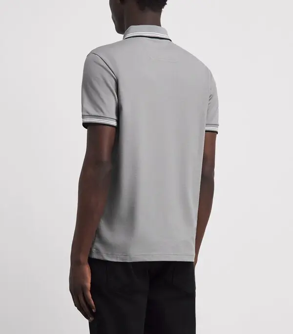 BOSS Stretch-cotton Logo Polo Shirt - Grey