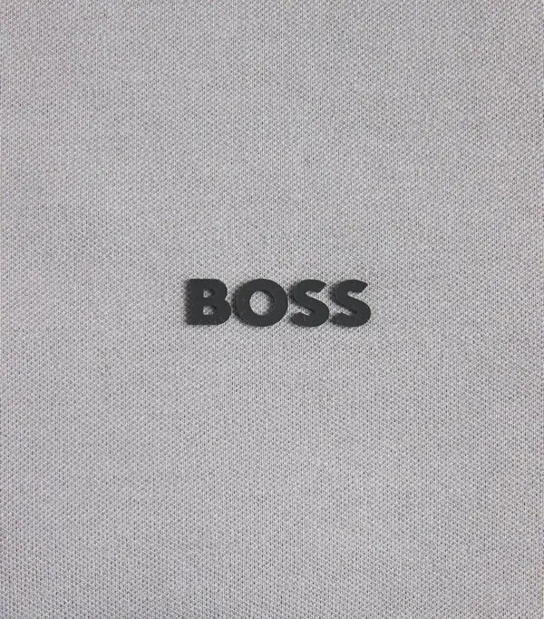 BOSS Stretch-cotton Logo Polo Shirt - Grey