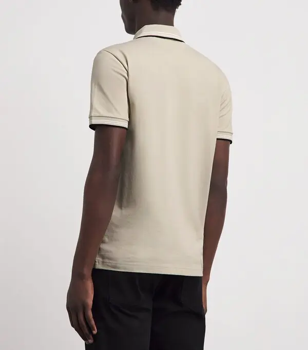 BOSS Stretch-cotton Logo Polo Shirt - Beige