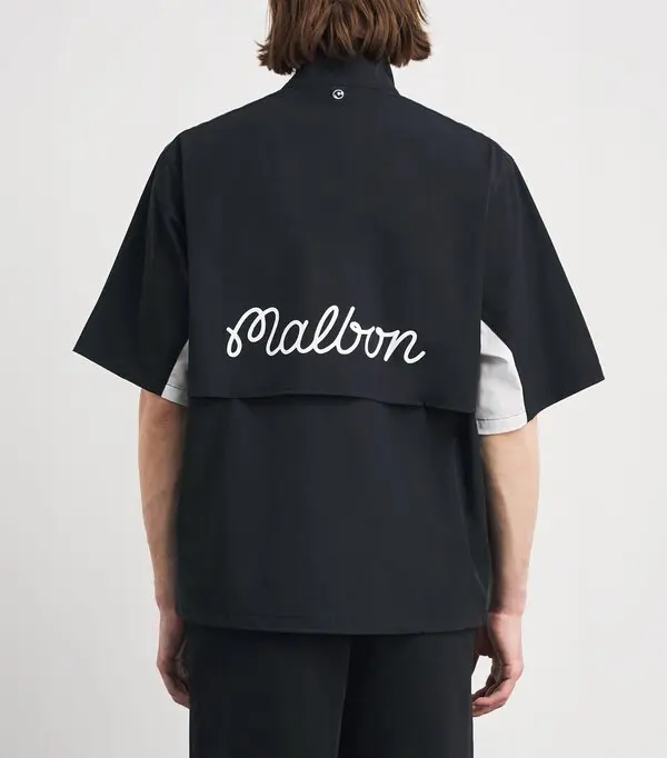 MALBON Pine Half-zip Performance Windbreaker - Black
