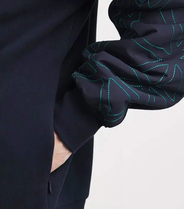 MALBON Tierra Crewneck Sweatshirt With Embroidered Panel