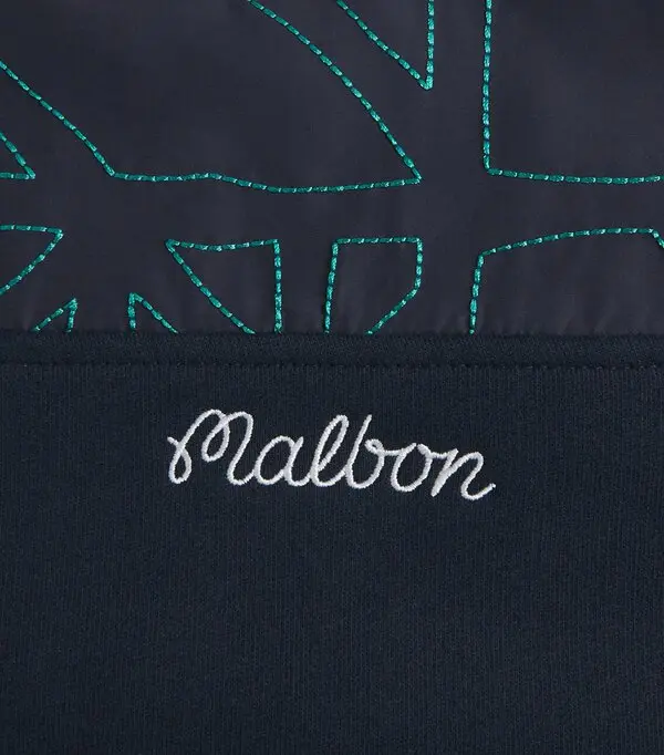 MALBON Tierra Crewneck Sweatshirt With Embroidered Panel