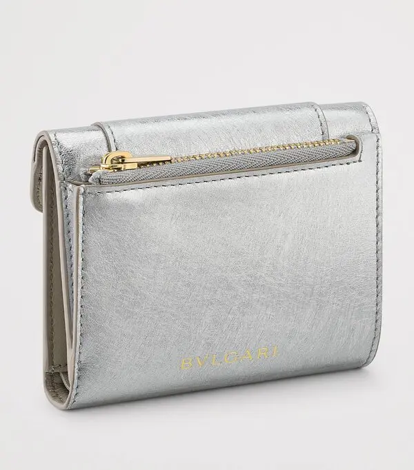 BVLGARI Metallic Leather Serpenti Forever Compact Wallet