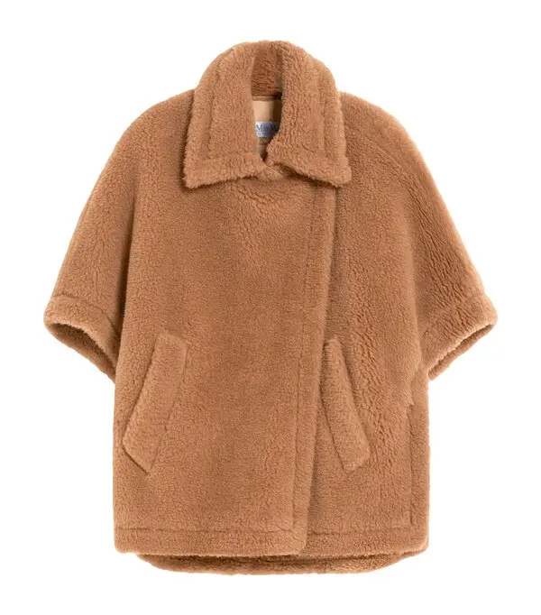 Max Mara Camel Wool-silk Cape