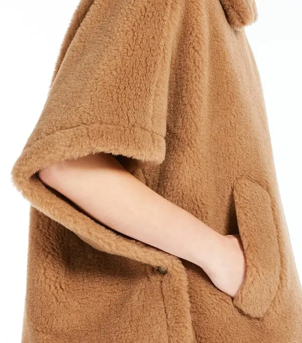 Max Mara Camel Wool-silk Cape