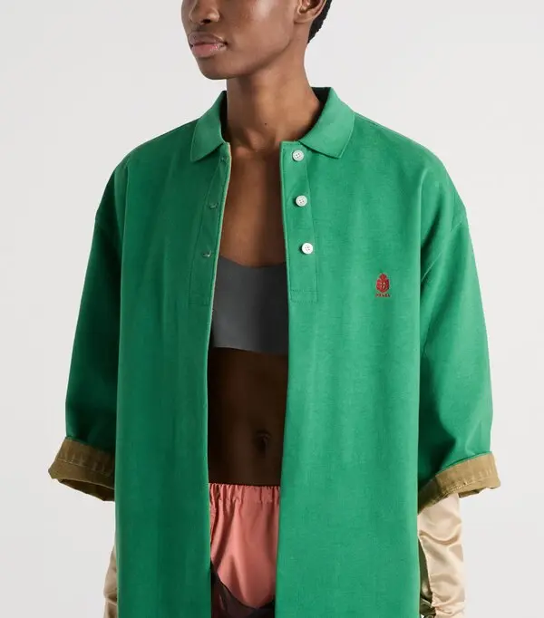 Prada Piqué Blouson Jacket - Green
