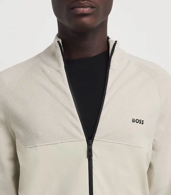 BOSS Knitted Hybrid Zip-up Jacket