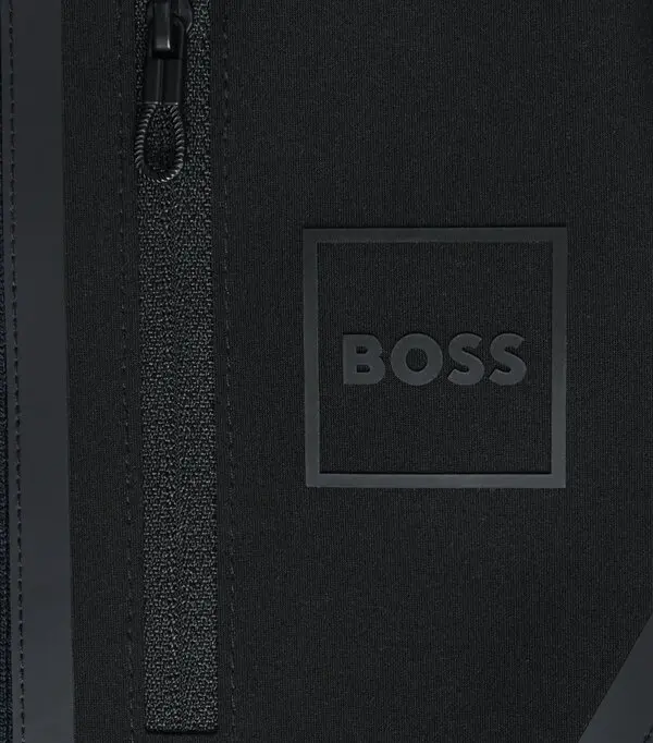 BOSS Knitted-trim Hybrid Jacket - Blue
