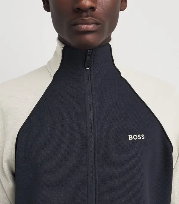 BOSS Cotton-blend Zip-up Sweatshirt