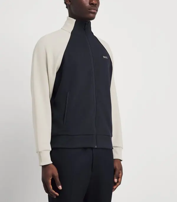 BOSS Cotton-blend Zip-up Sweatshirt
