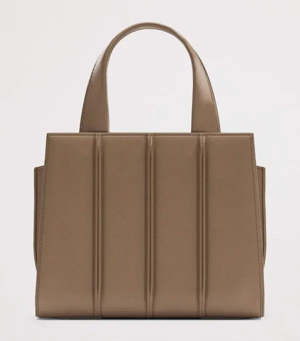 Max Mara Micro Quilted Top-handle Bag - Beige